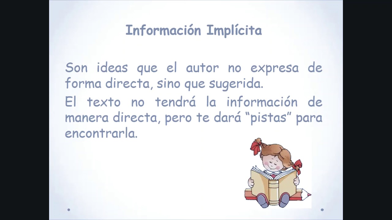 Lenguaje OA4 - Información explícita e implícita - YouTube