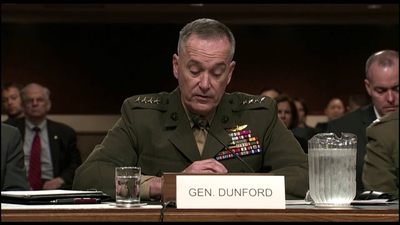 Gen. Joseph F. Dunford | Statement to Senate - YouTube