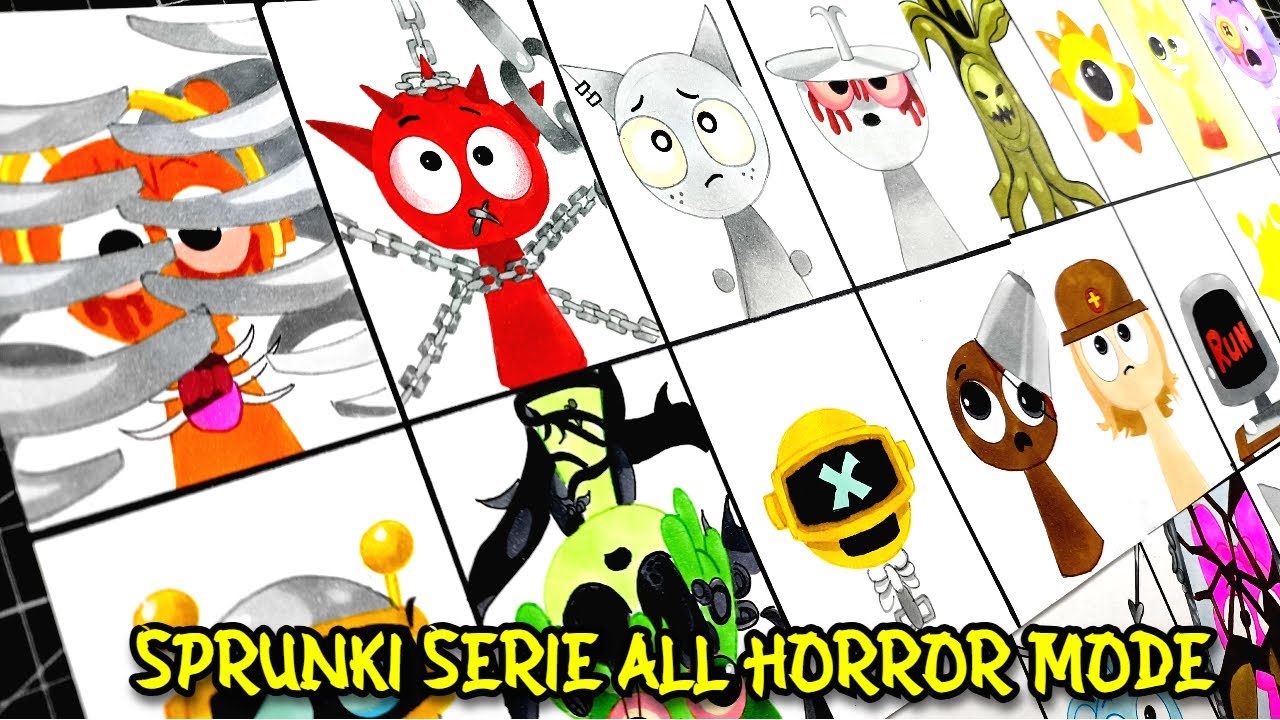 DIBUJO todos los Incredibox Sprunki Animated Series Intro | HORROR MODE ...