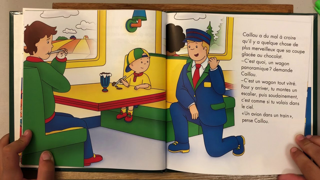 066. Caillou - prend le train [Caillou French book reading] - YouTube