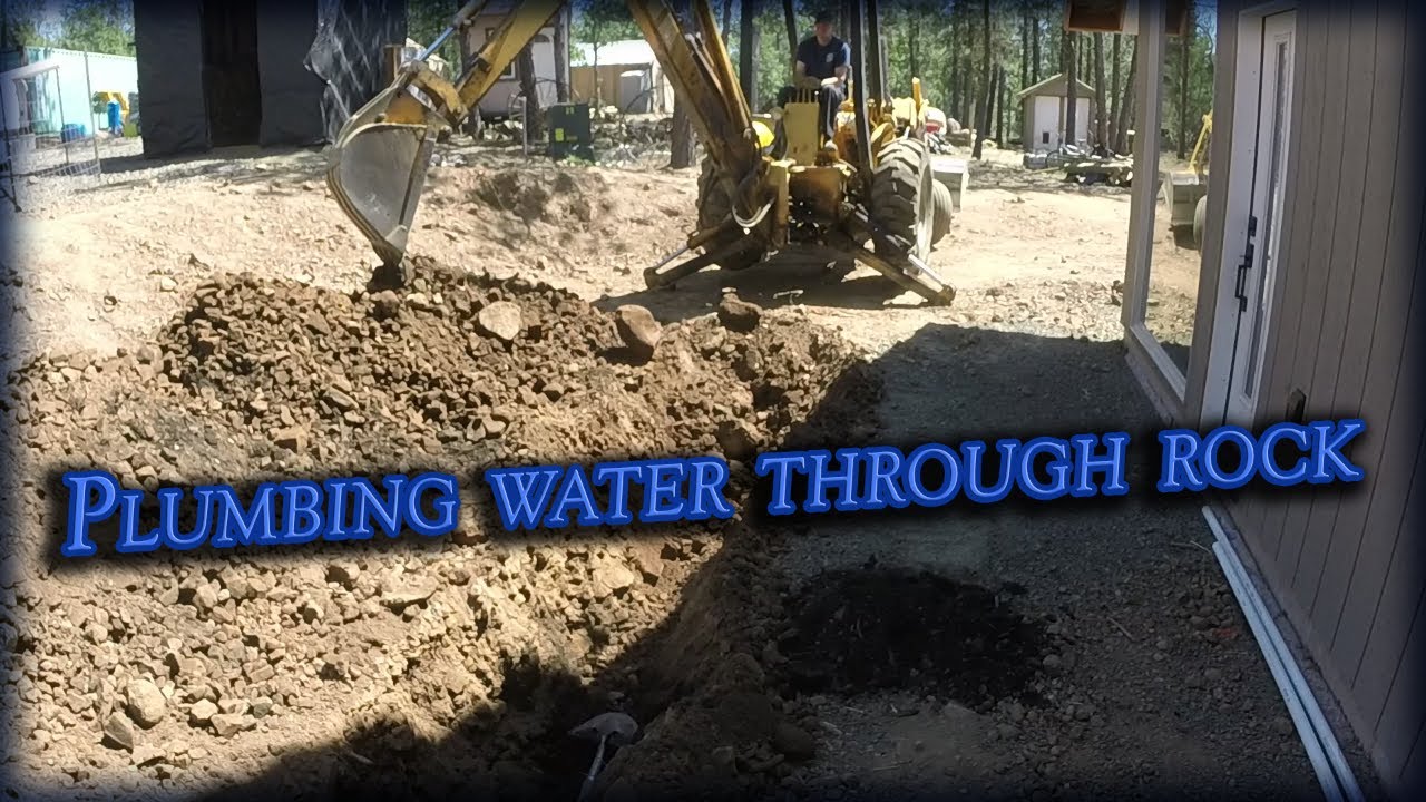 Plumbing water through rock, and a little update. - YouTube