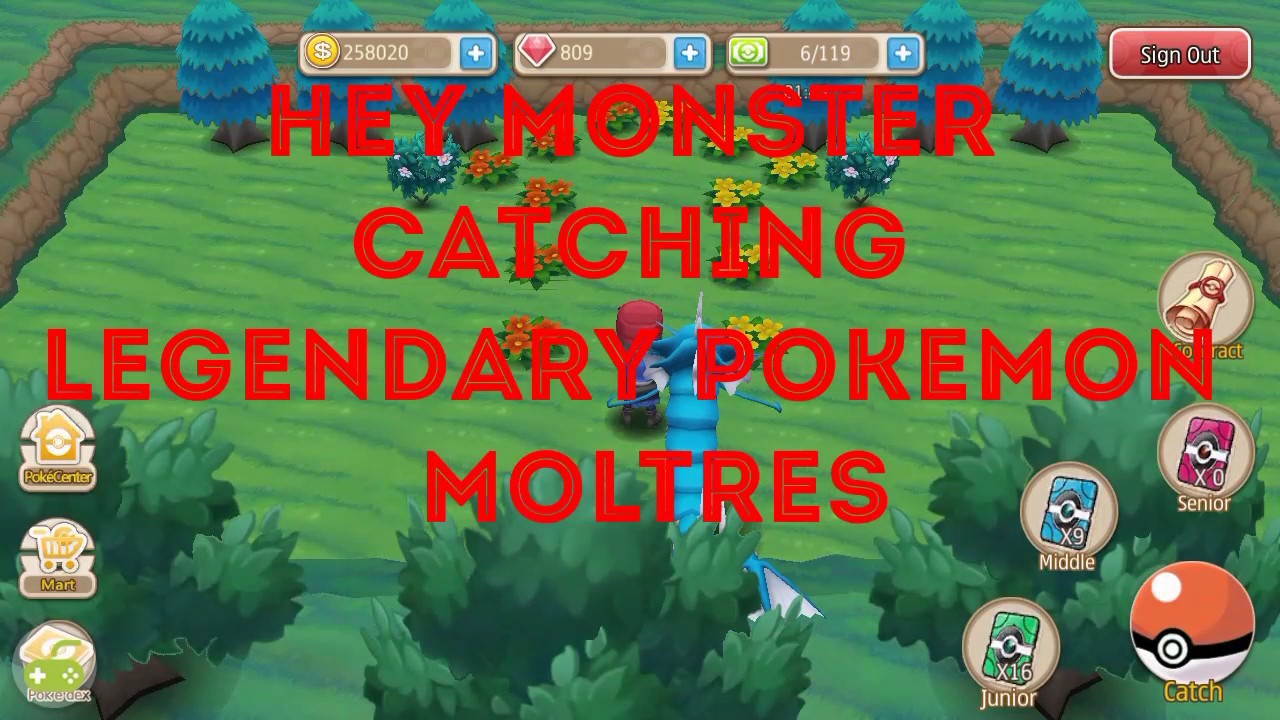 Hey Monster Catching Legendary Pokemon Moltres - YouTube