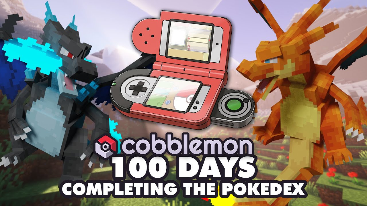 We Spent 100 Days in Minecraft Cobblemon Completing the Pokedex - YouTube