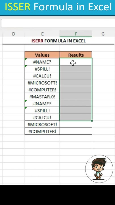 ISERR Formula in Excel#excel#exceltips#computer#shorts - YouTube