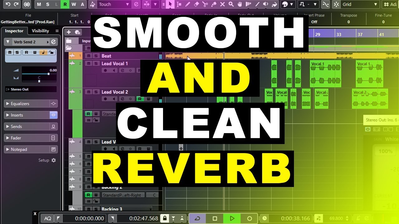 How to get smooth and clean reverb | Mixing in Cubase - YouTube
