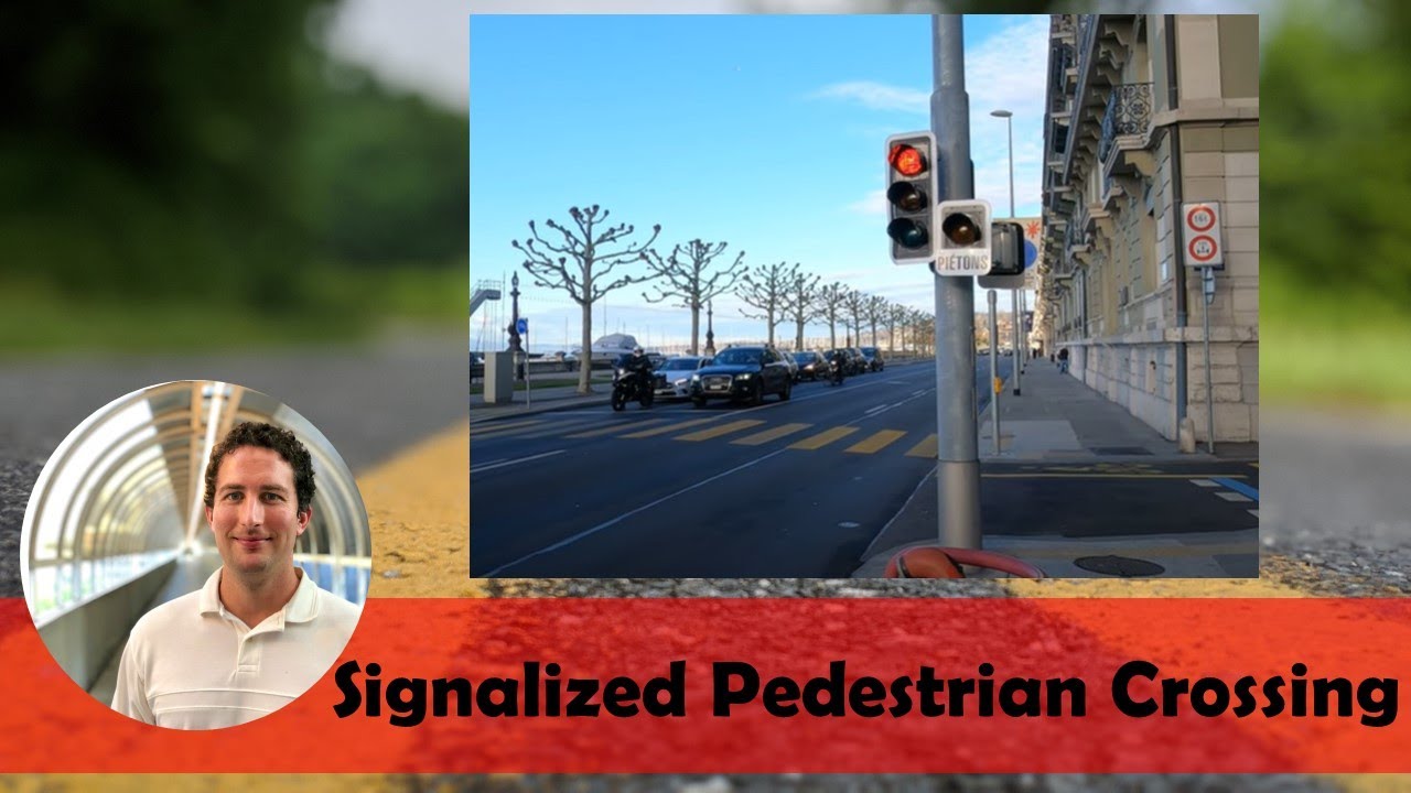 Signalized Pedestrian Crossing with Flashing Light to Alert Drivers of ...