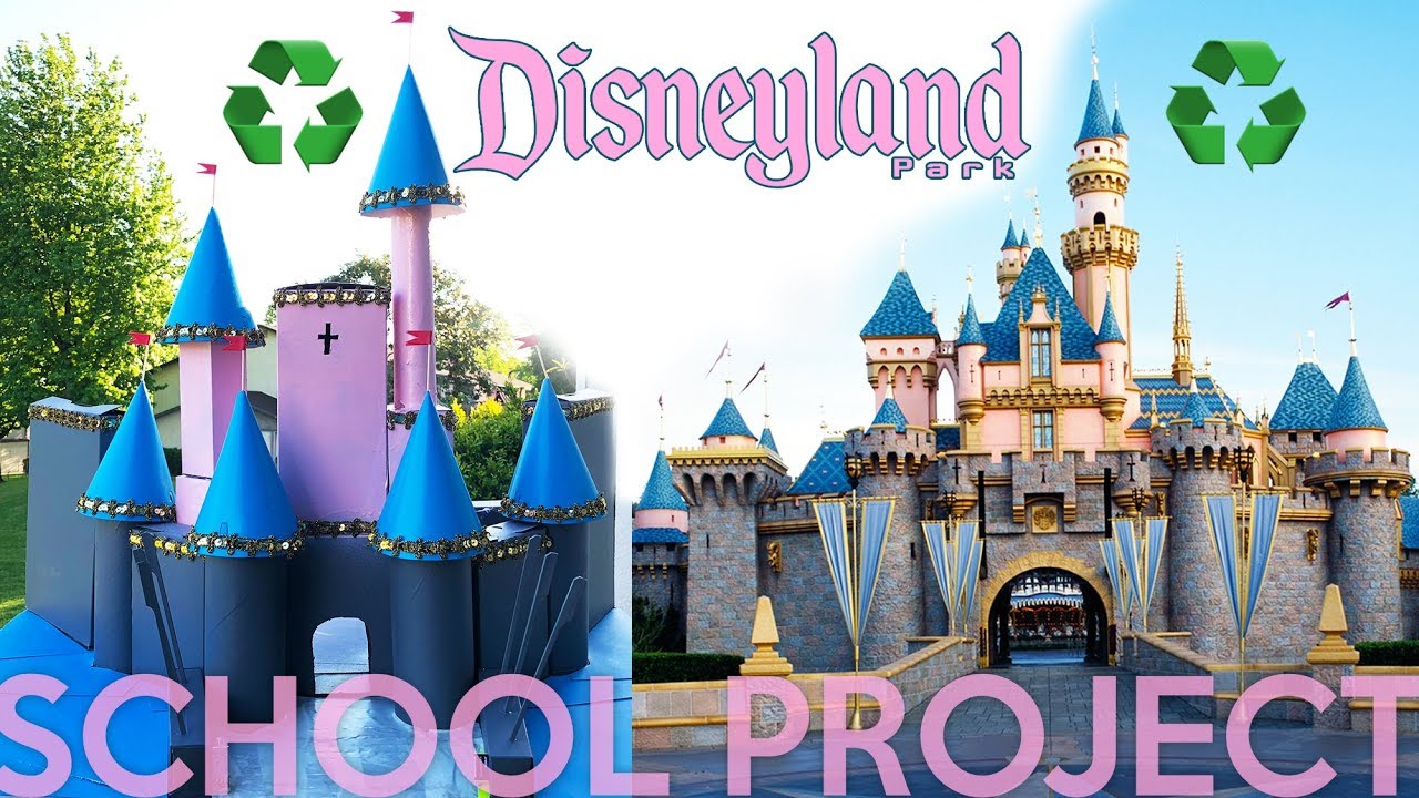 DIY DISNEYLAND CASTLE (SCHOOL PROJECT) - YouTube