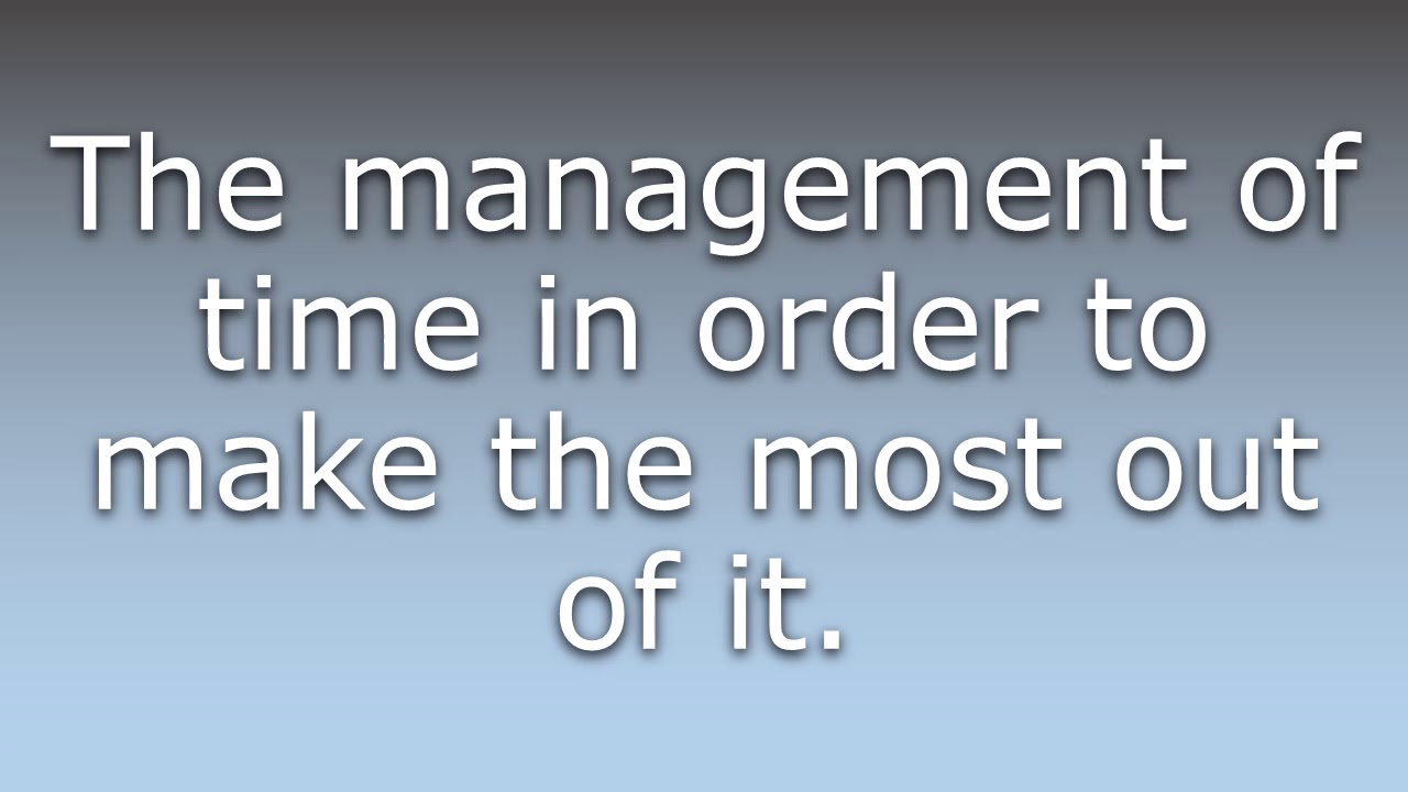 What Does Time Management Mean YouTube what-does-time-management-mean-youtube