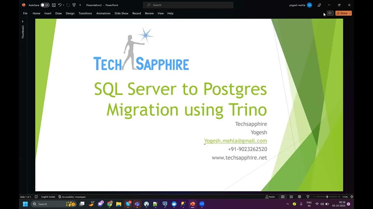 SQL Server to Postgres data migration using Trino - YouTube