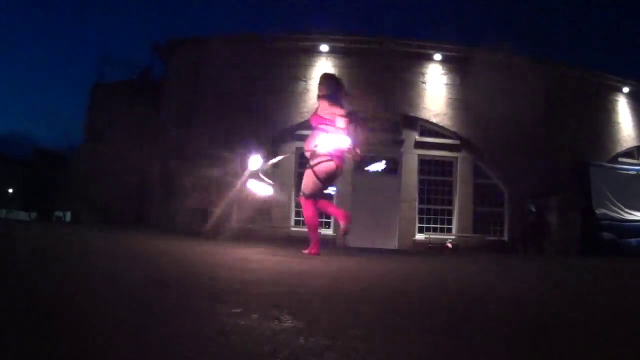 Sexy 9 Months Pregnant Fire Hula Hoop Dancing On Stage Pregnant Dancer