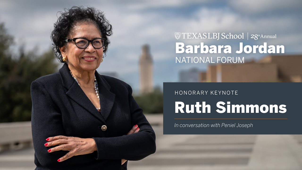 Ruth Simmons: Barbara Jordan National Forum 2024 Keynote - YouTube