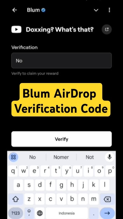Doxxing? What's that? Blum Code Verify | Code Verification Blum | Blum Video Code Airdrop | Blum ...