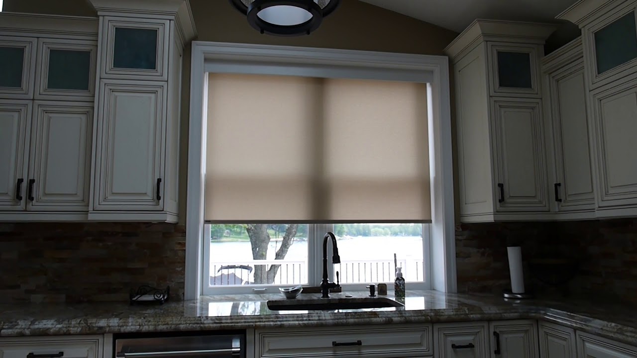 Norman Window Fashions - Soluna Roller Shades - Motorized - YouTube