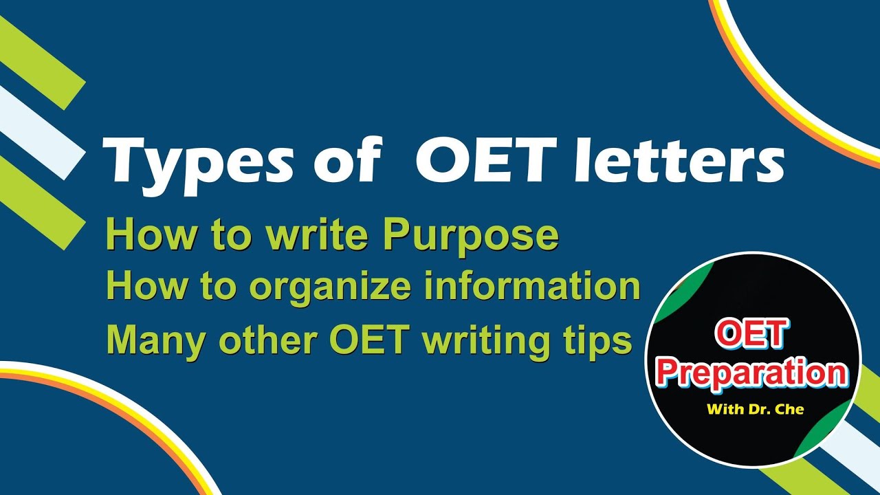 OET Writing Types Of OET Letters How To Write Purpose OET OET Writing Types Of OET Letters How To Write Purpose OET