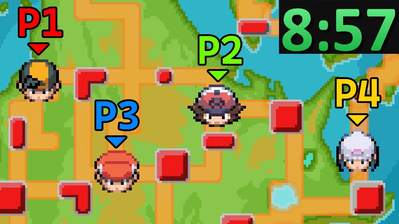 We Invented A 4-Player Pokemon Speedrun Battle - YouTube