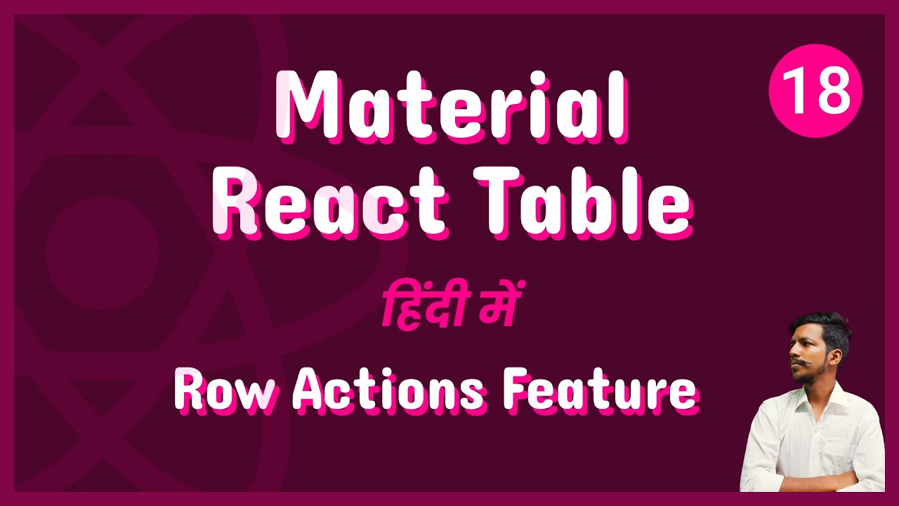 Material React Table V2 Row Actions Feature 18 Youtube 1845
