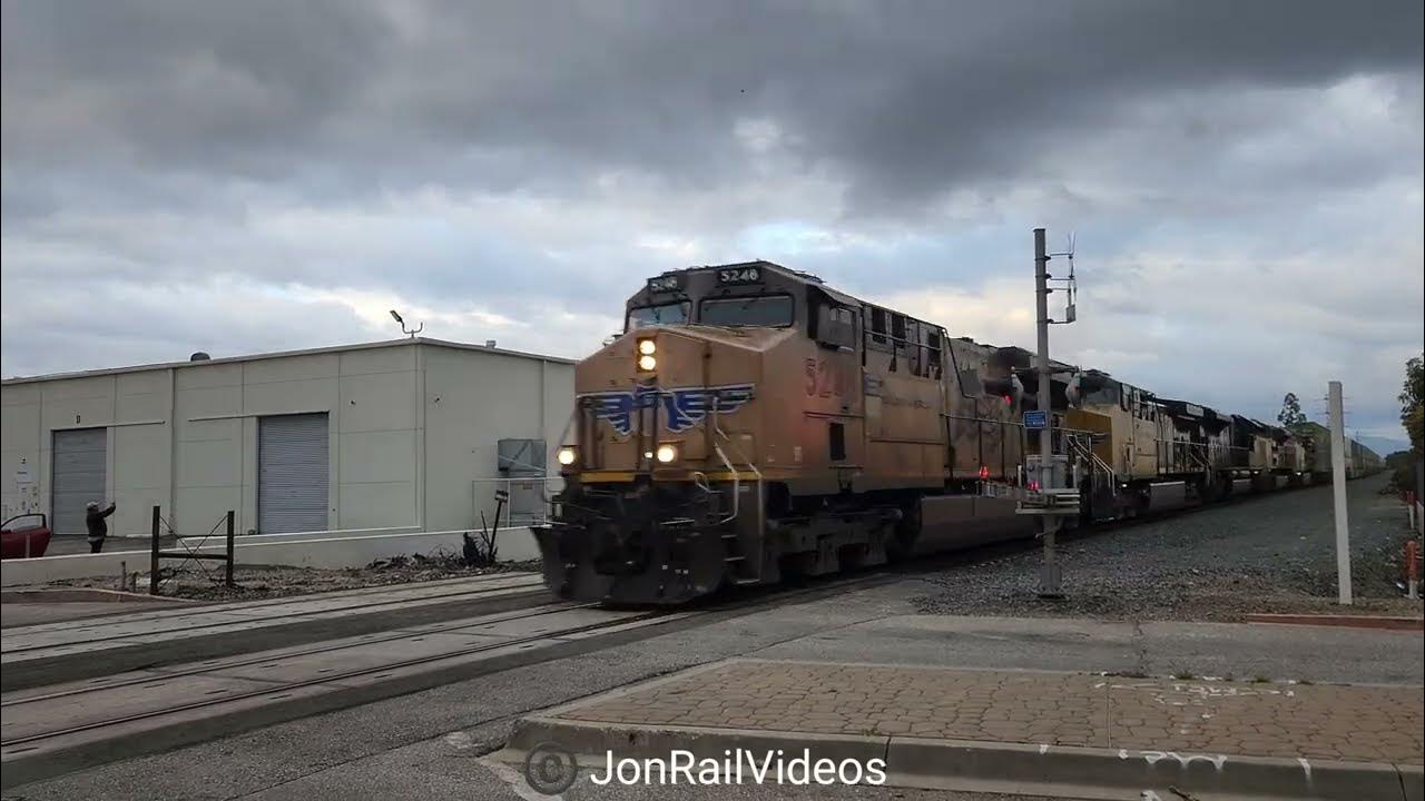 1/29/23 Pre: WB UP Z stack with NS 1073 Penn Central passes Mission Mill Rd, Industry, CA - YouTube