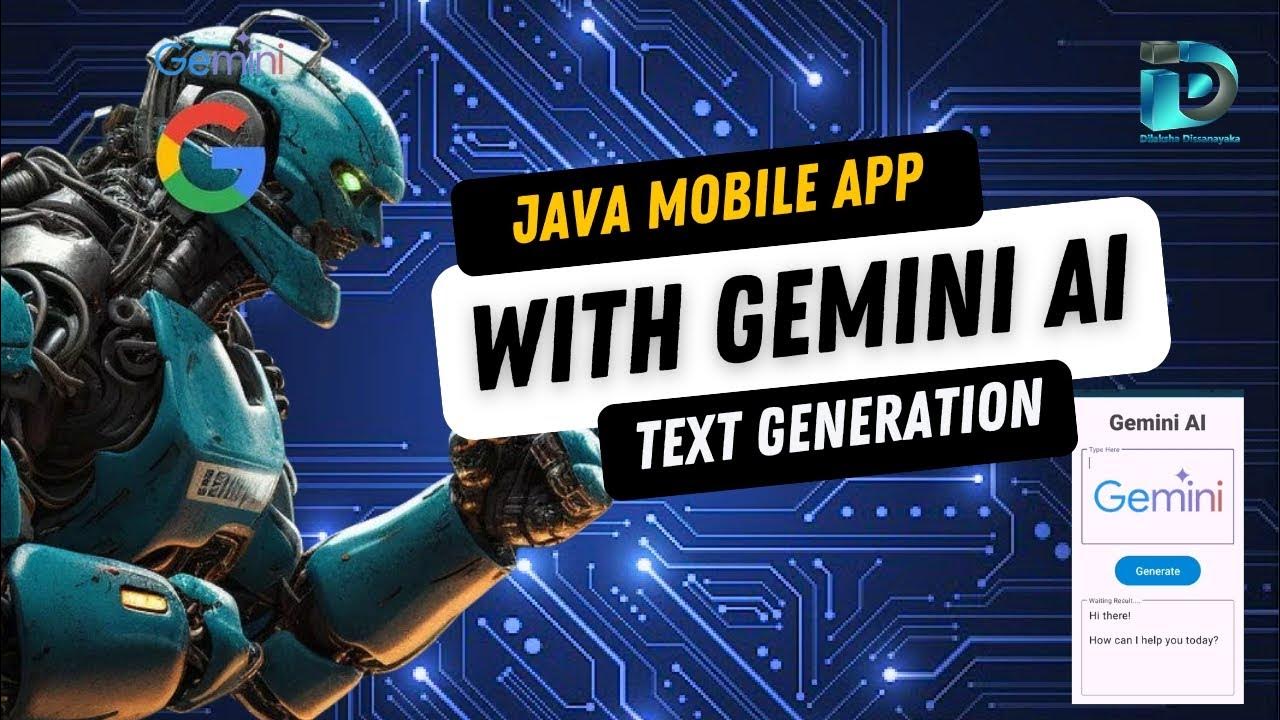 How to Create a Mobile App with Java and Gemini AI: Text Generation Tutorial - YouTube