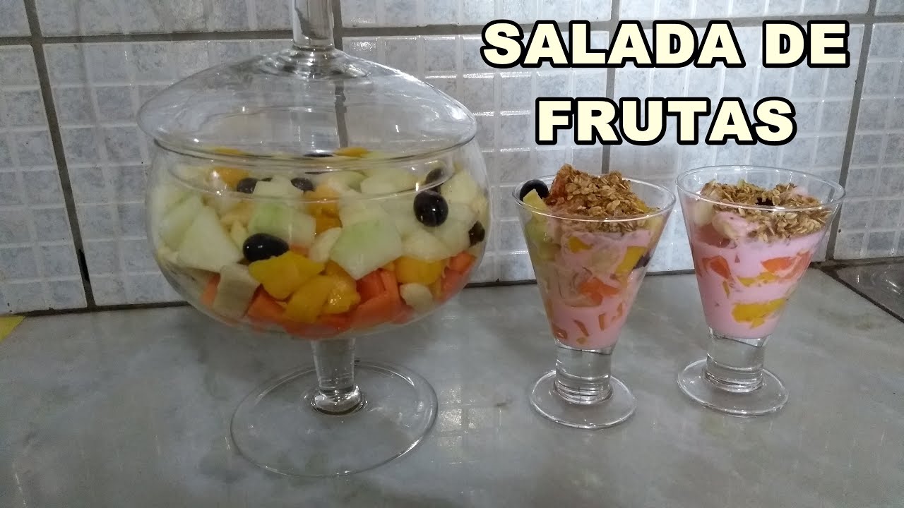 Salada de frutas, simples, rápida e fácil - YouTube