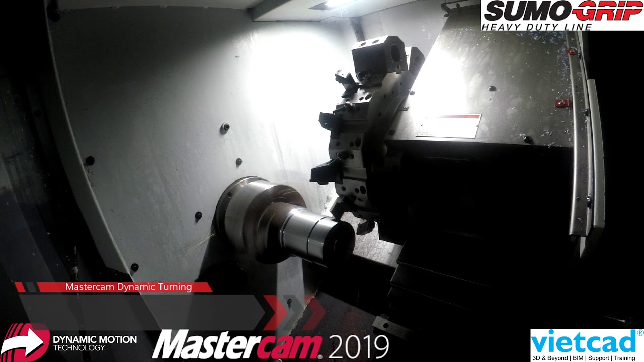 Mastercam Dynamic Turning with ISCAR SUMO GRIP Tool - YouTube