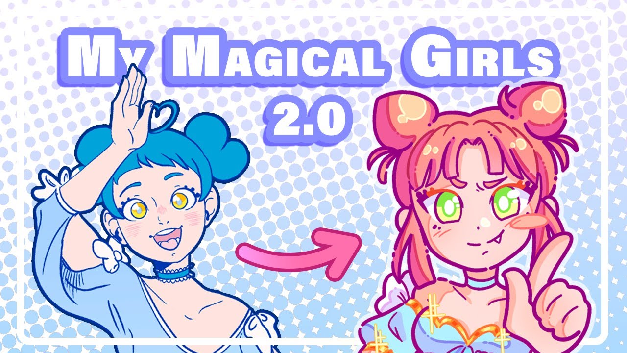 REDESIGNING MY MAGICAL GIRLS OCs - YouTube