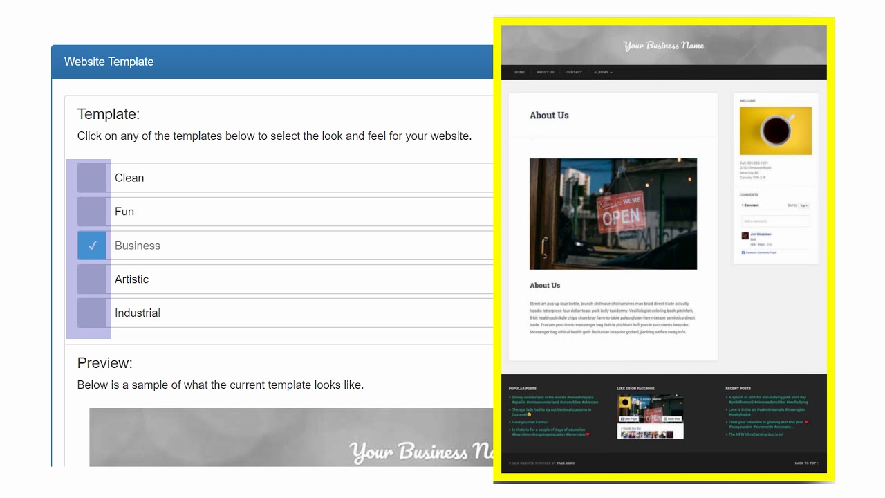 Page Guru Website Templates - YouTube