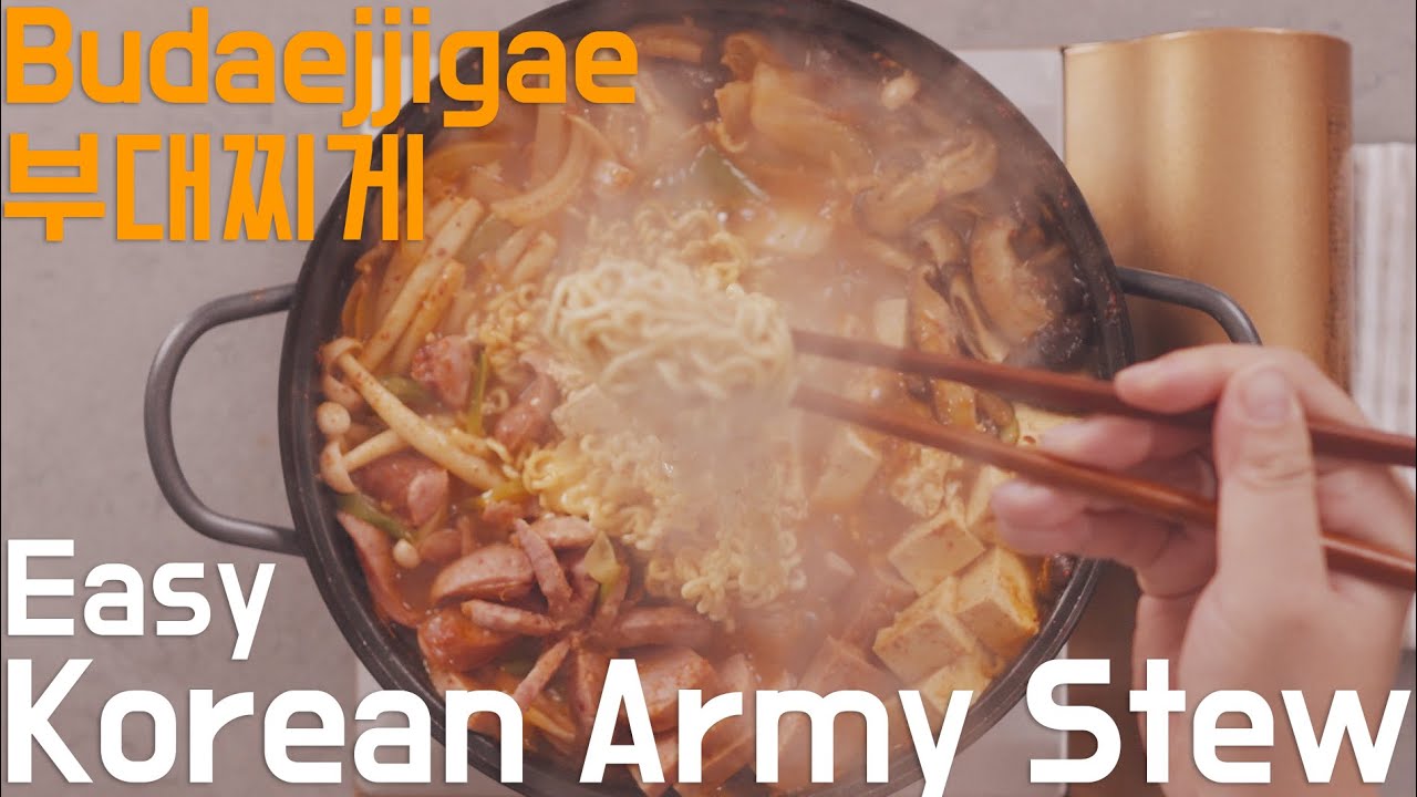 Korean Recipes Easy Budae Jjigae | Korean Army Base Stew | Korean Spam ...