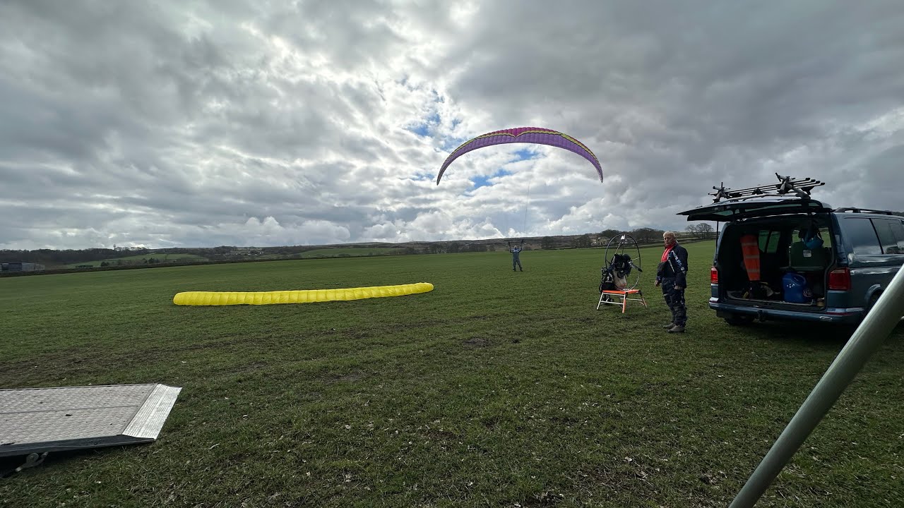 Paramotor practice training uk - YouTube