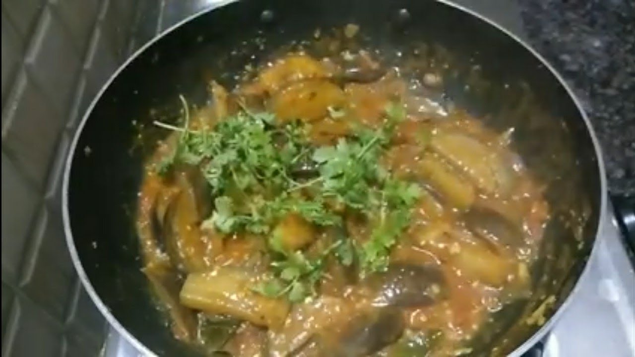 Vankaya Tomato Curry / Brinjal Tomato Curry / Easy Vankaya Tomato Curry ...