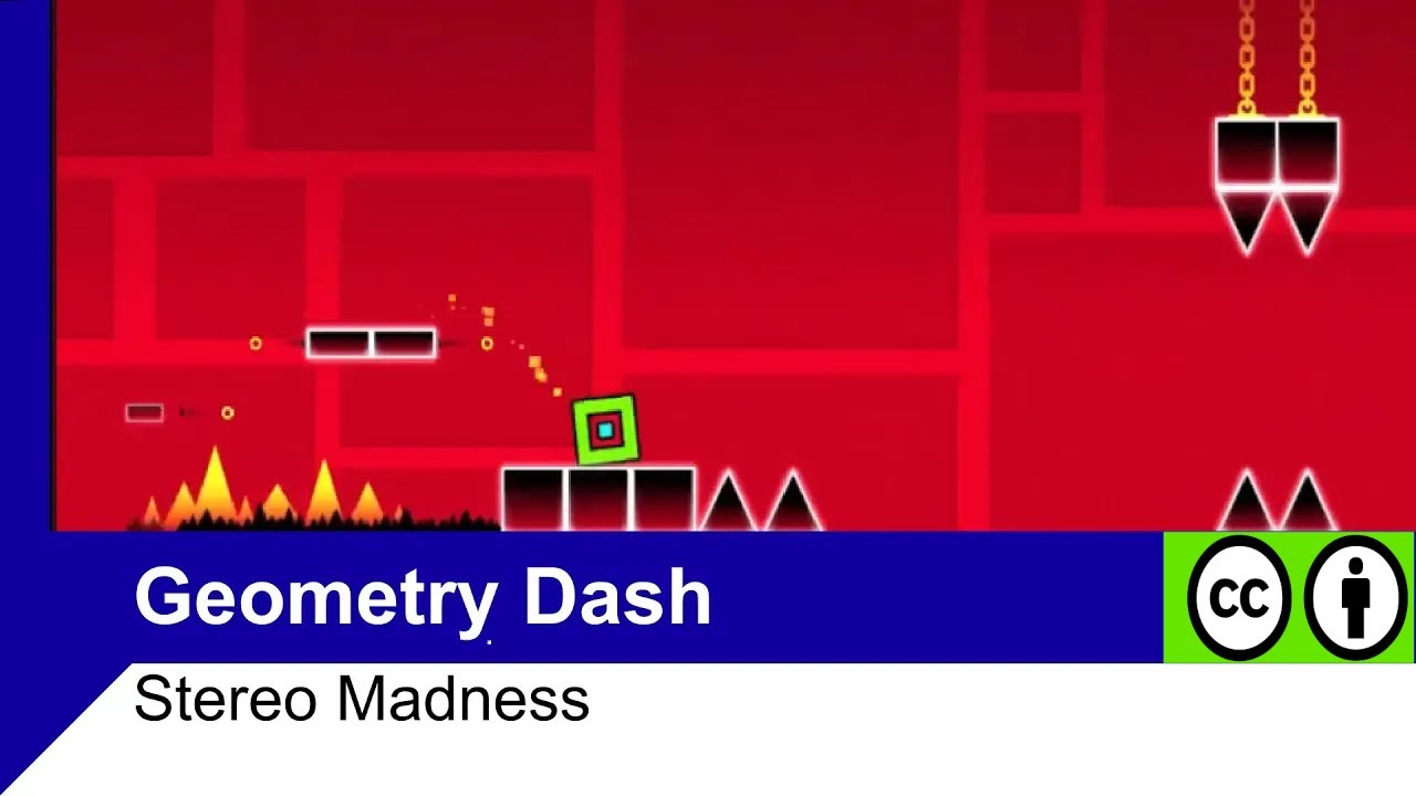 Geometry Dash - Stereo Madness - Gameplay Free to Use - YouTube