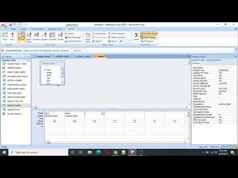 APPEND, UPDATE AND DELETE QUERY AND MACRO IN MS-ACCESS 2007 - YouTube