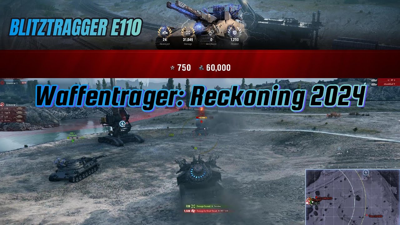World of tanks Waffentrager: Reckoning 2024 || Blitztragger E110 - YouTube