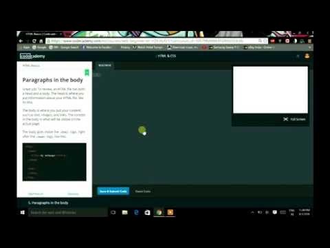 Codecademy Html/css lessosn: HTML basics ( part 1) - YouTube