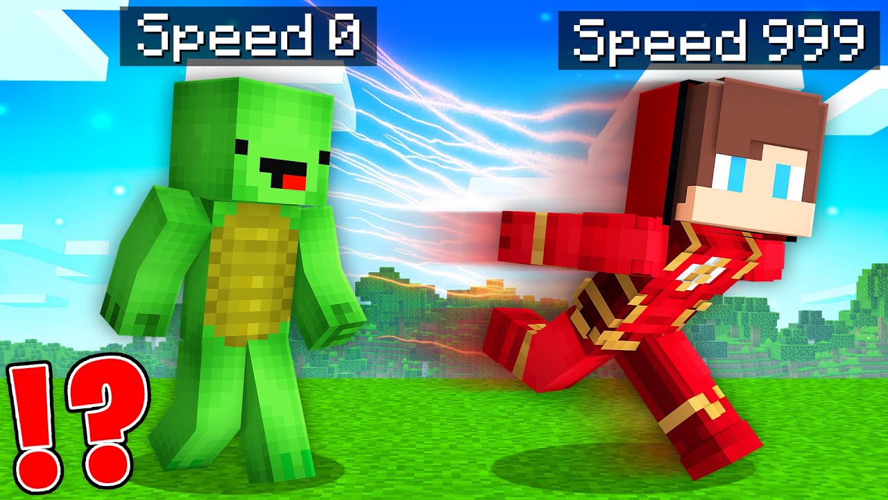 JJ Having 999 SPEED Speedrunner vs Mikey Having 0 SPEED Hunter in Minecraft Maizen! - YouTube