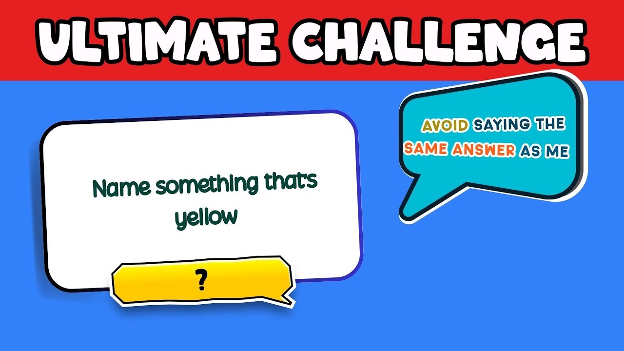 Avoid Saying the Same Answer as Me Challenge 🔥 | 100 Questions 9 Lives ...