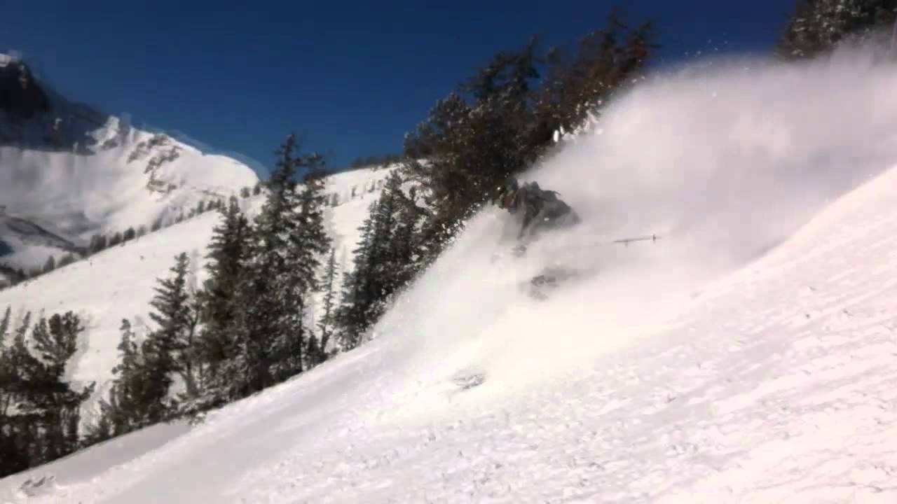 Powder Skiing at Jackson Hole- Powdermonium 1 - YouTube