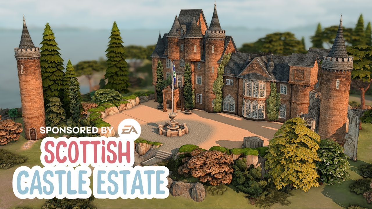 Scottish Castle Estate 🏰 Limited Packs || Sims 4 Speed Build || No CC ...
