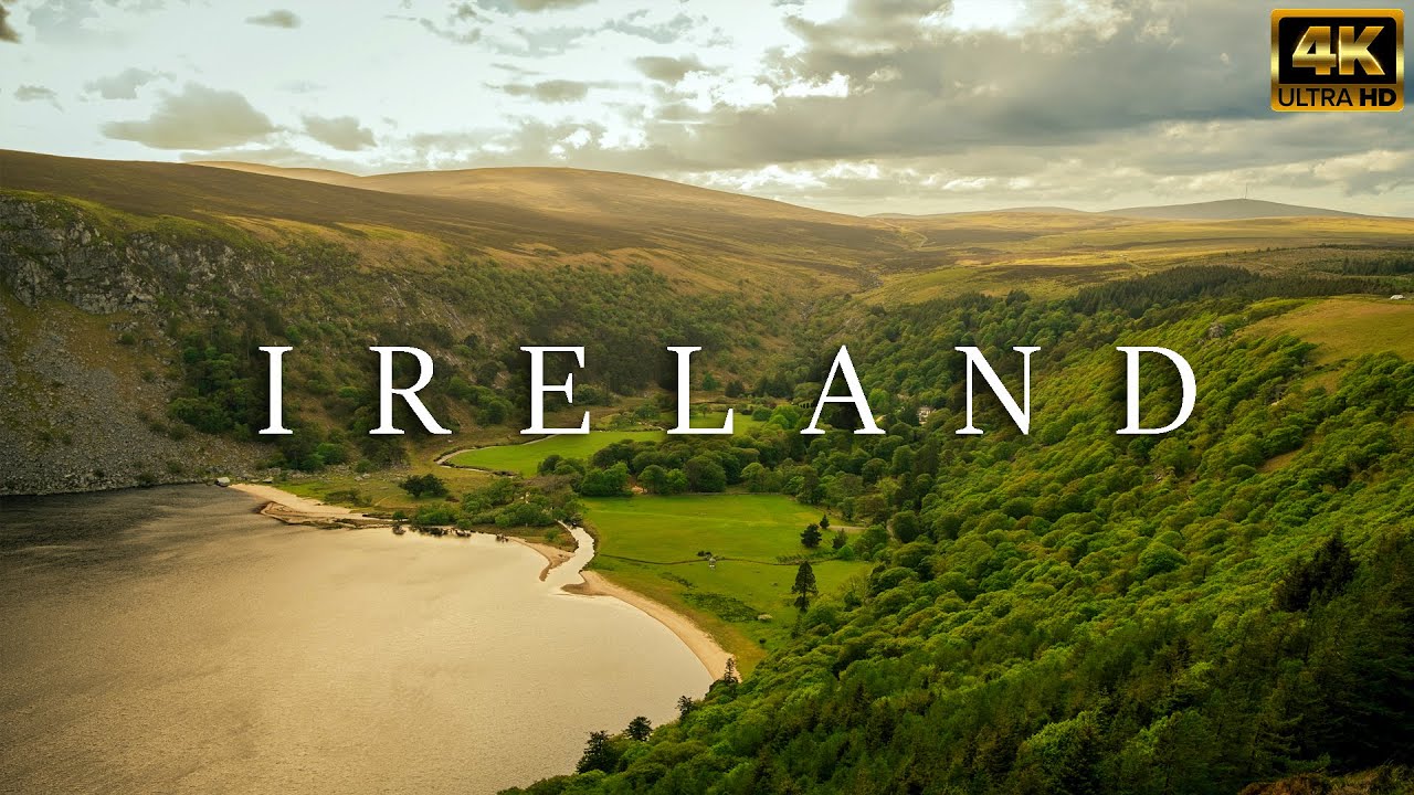 FLYING OVER IRELAND 4K UHD Relaxing Music Along With Beautiful Nature ...