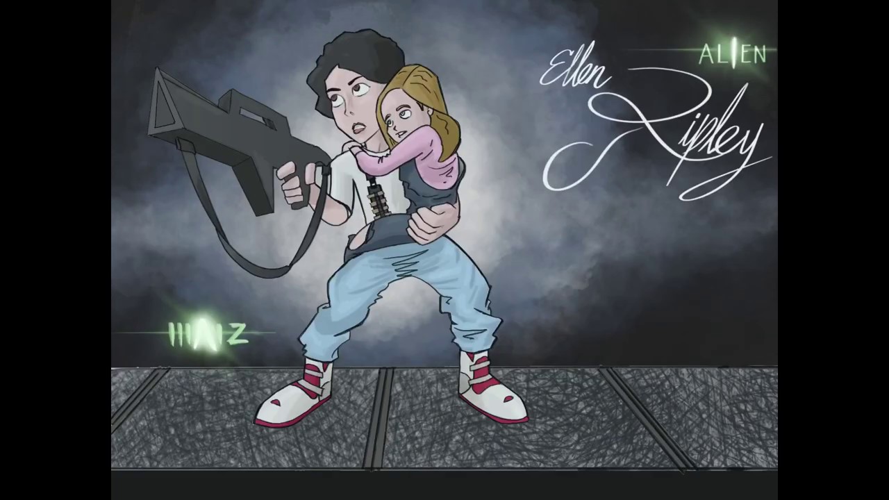 E Ripley speed drawing - YouTube