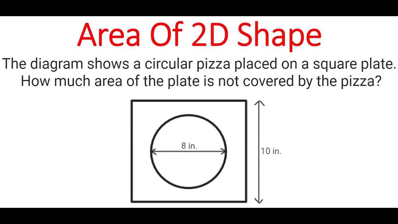 2D SHAPE: Area Outside The Circle But Inside The Square - YouTube