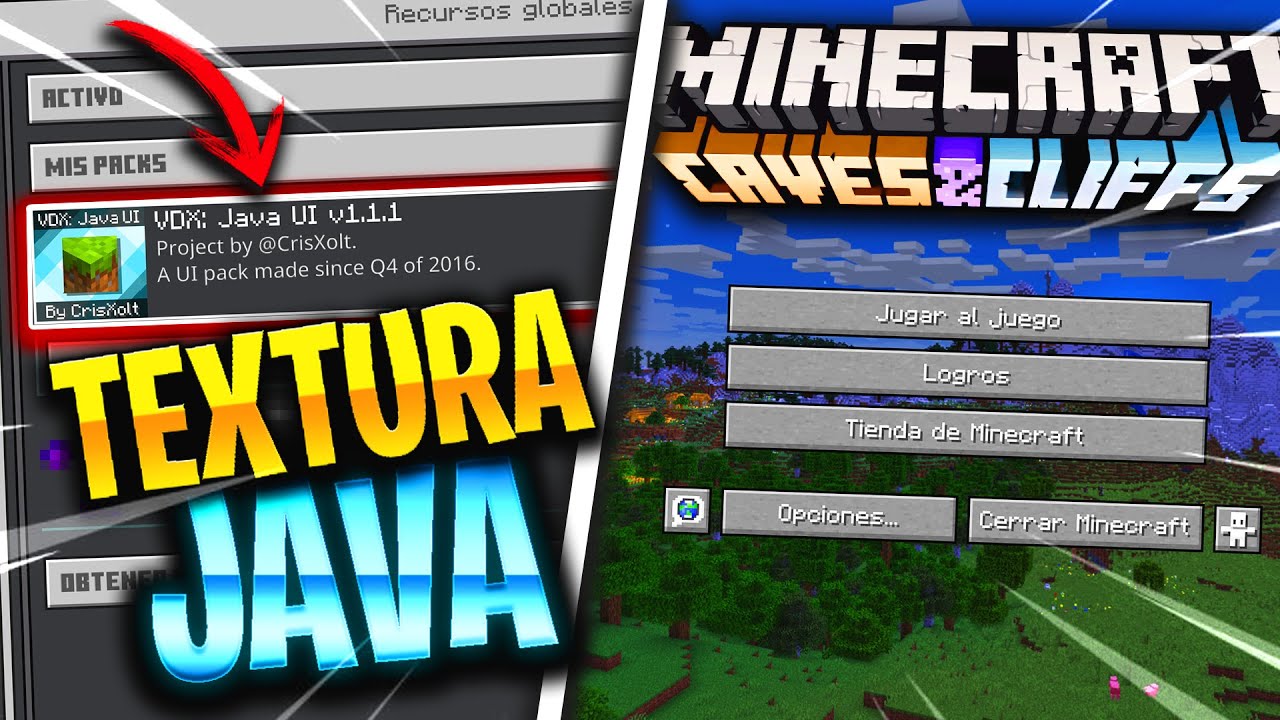 Interfaz de Minecraft Java para MCPE 1.18😱| Convertir Minecraft PE en ...