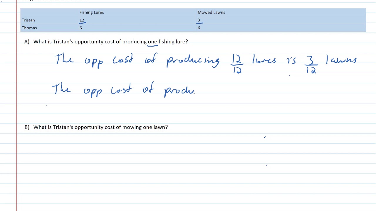 Opportunity Cost Practice Problem - Output Table - YouTube