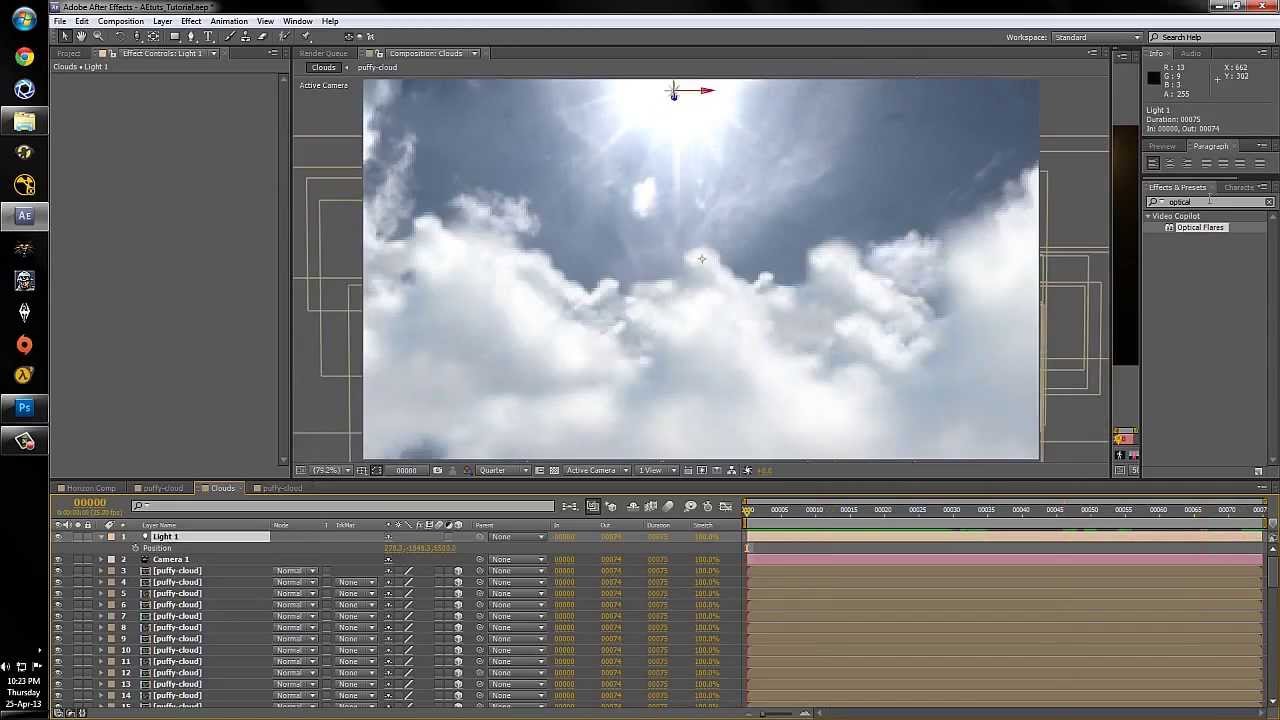 Puffy Cloud Fly Through Preview - YouTube