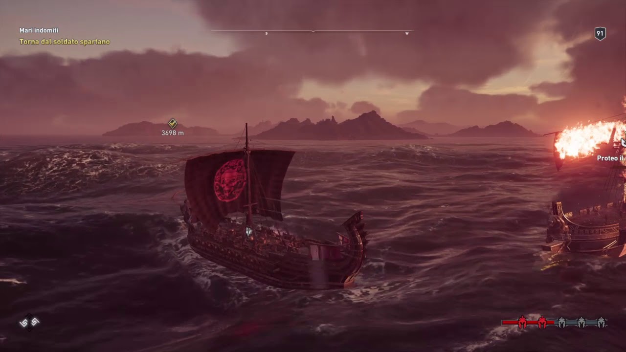 Assassin's Creed Odyssey Adrestia Full Upgrade VS mercenary Ship liv 91 ...