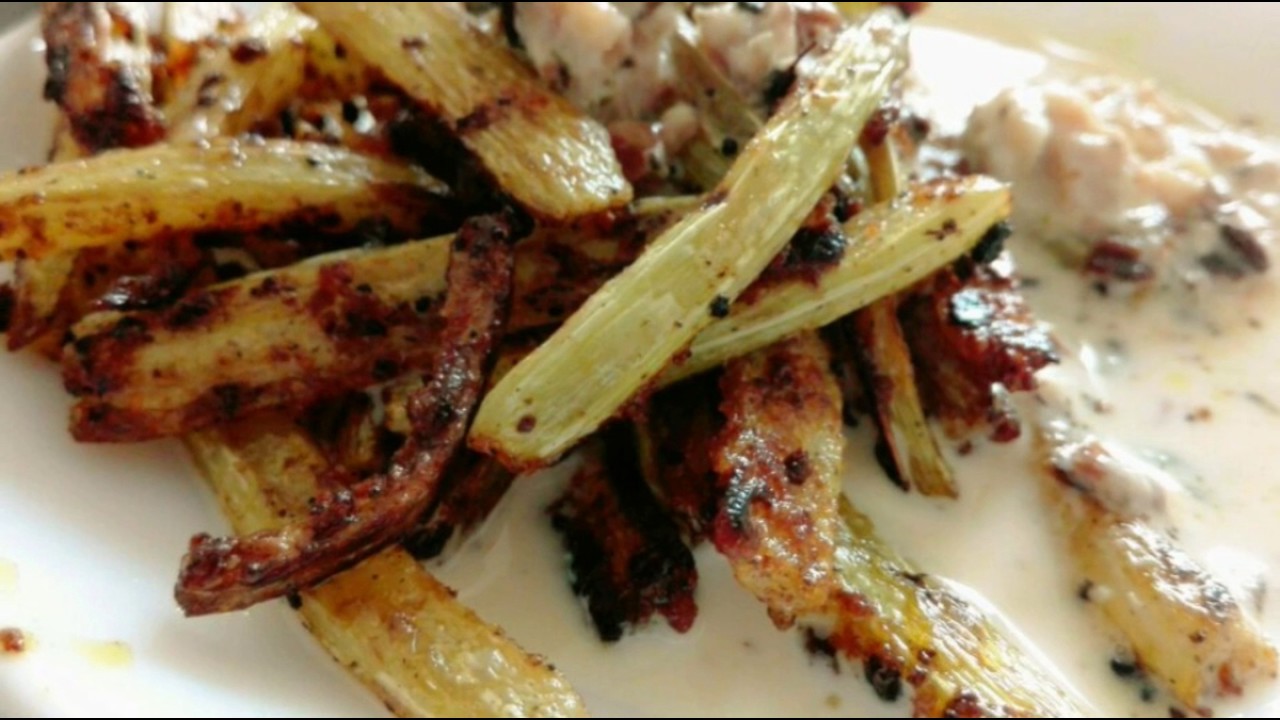 Grilled celery with coconut sauce( nutritious & tasty)😋 - YouTube