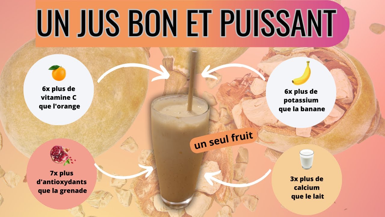 Jus de fruit de baobab naturel (jus bouye) - YouTube