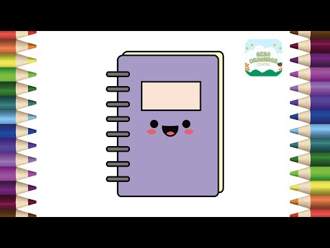 How To Draw A Cute Notebook Easy Step By Step | Notebook Drawing