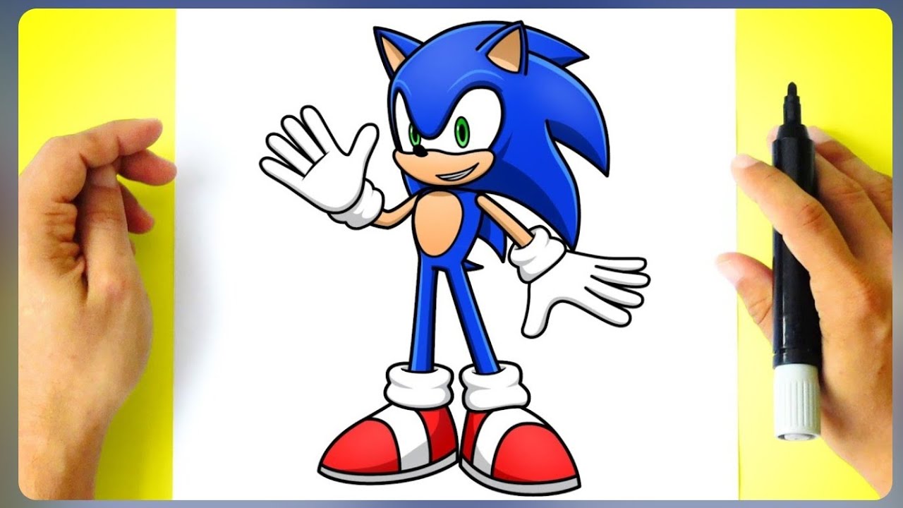 How to DRAW SONIC the Hedgehog - Drawing Tutorial - YouTube