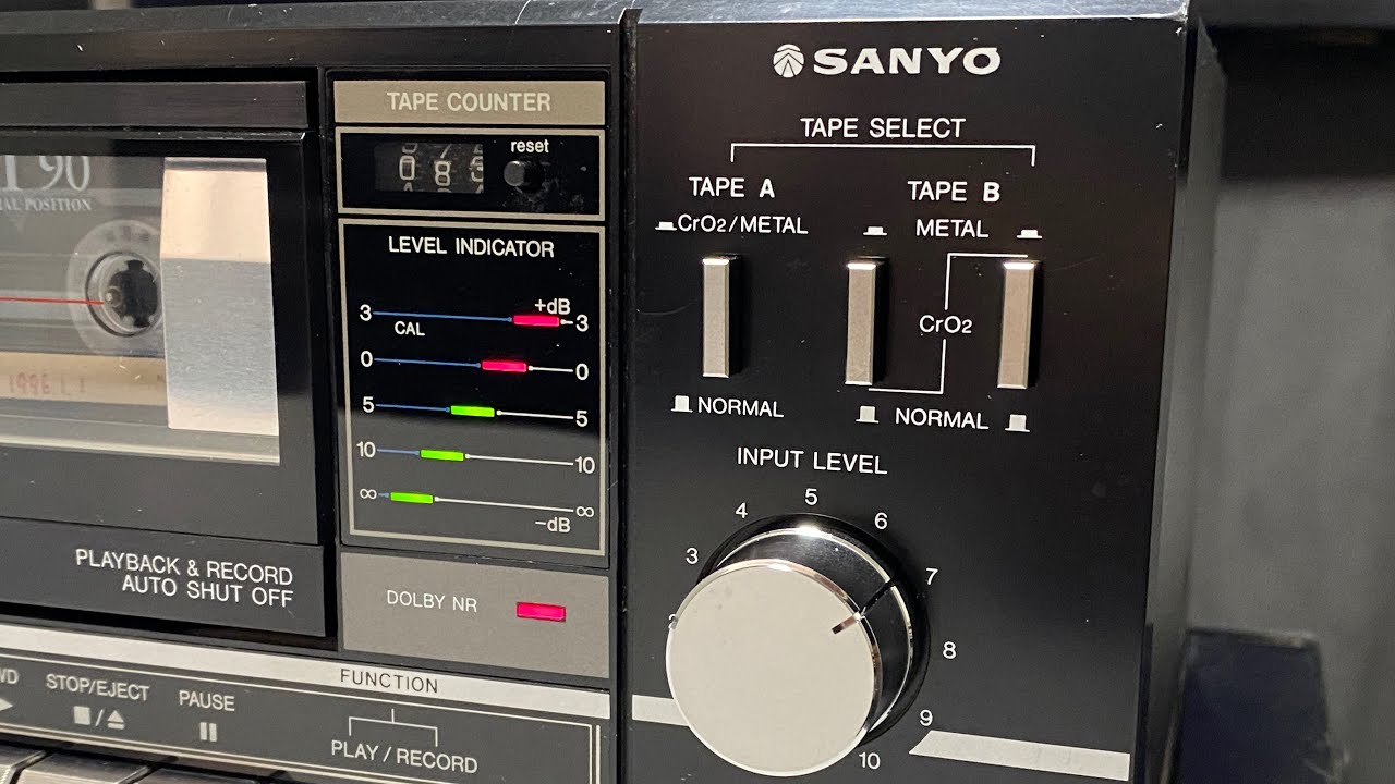 Raro Tape Deck duplo da SANYO modelo RD W660 - conservação raríssima ...