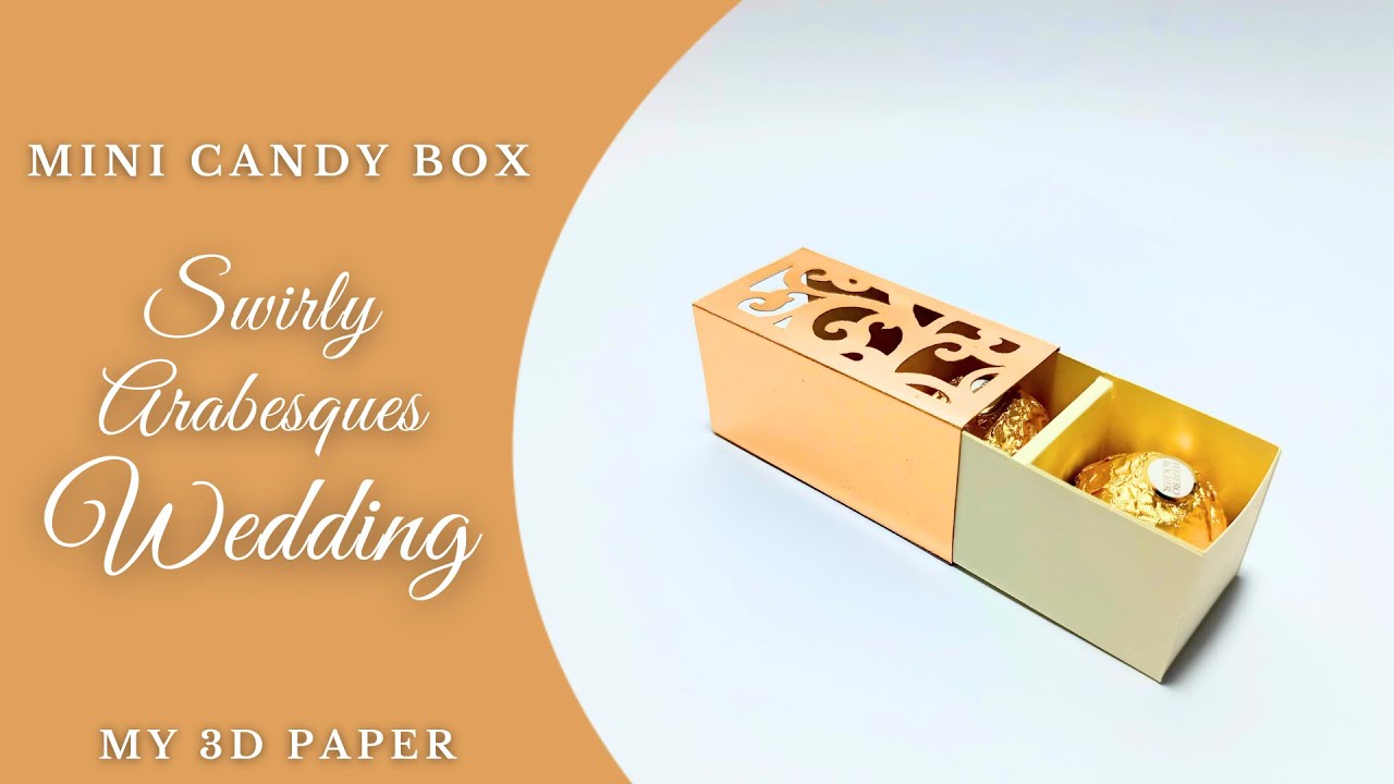 SVG Mini Candy Box Swirly Arabesques Wedding | DIY Projects Cricut SVG Cut File - YouTube